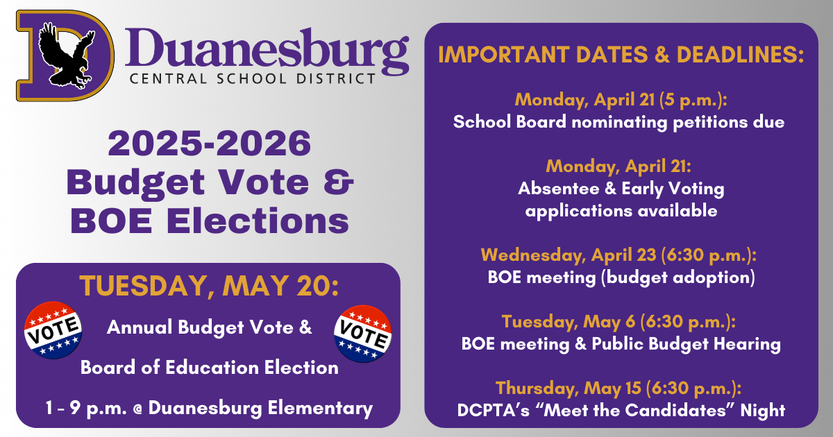 Important dates & deadlines for the 2025-2026 Budget Vote and BOE ...